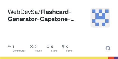 Github Webdevsaflashcard Generator Capstone Project