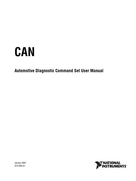 Ni Automotive Diagnostic Command Set User Manual Pdf Computer Engineering Computing