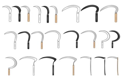 Faucille Vector Bundle Faucille Clipart Bundle Faucille Contour Bundle