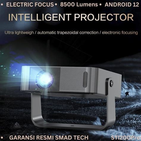 Jual Smart Projector Ultra Hd 1080p 8500 Lumens Electric Focus Sti200pro Bluetooth Hdmi Usb Av