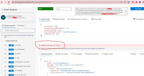 the odata request is not supported microsoft qanda