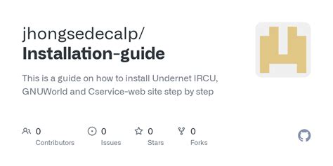 Github Jhongsedecalp Installation Guide This Is A Guide On How To Install Undernet Ircu