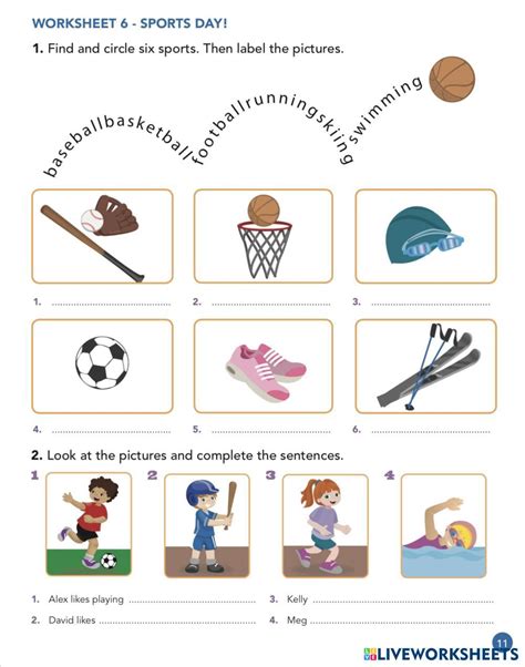 Sports Free Interactive Worksheets 7946054