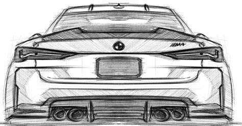 Bmw M4 Rear View Sketch