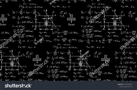 Physics Seamless Pattern Equations Figures Schemes Stock Vector Royalty Free 1384730342