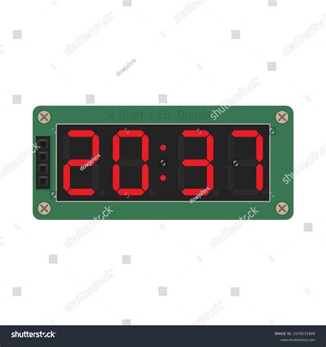 Digit 7 Segment Led Display Circuit Stock Vector Royalty Free 2579231809 Shutterstock