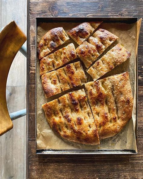 Delicious Sourdough Schiacciata With Olive Oil And Sea Salt