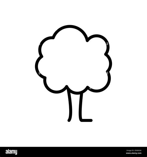 Tree Line Icon Vector Illustration Stock Vector Image Art Alamy