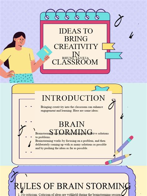 Ideas To Bring Creativity In Classroom Pdf Brainstorming Creativity