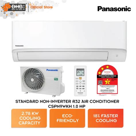 Panasonic Standard Non Inverter R32 Air Conditioner Big Flap 1 0hp 3 48 Cspf 3 Star Rating