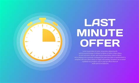 막바지 제안 서명 플랫 퍼플 스톱워치 아이콘 텍스트가 있는 막바지 제안 벡터 아이콘 가격에 대한 스톡 벡터 아트 및 기타 이미지 Istock