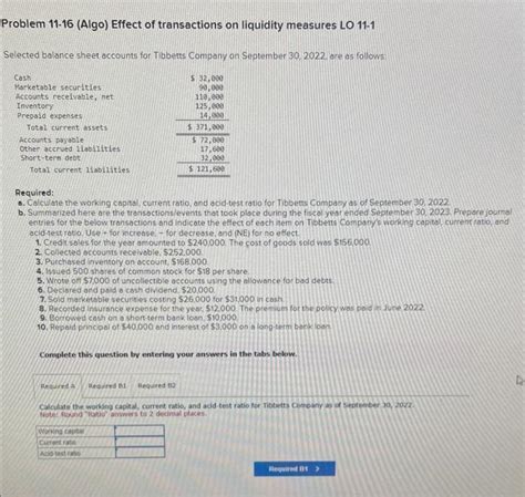 Solved Problem 11 16 Algo Effect Of Transactions On Chegg Com