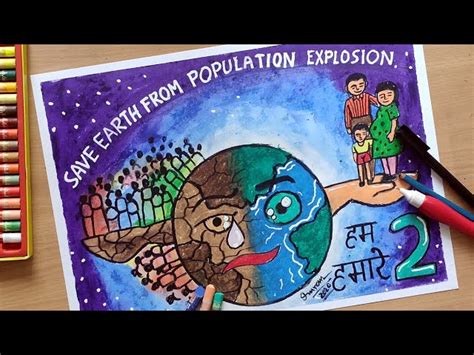 Population Explosion Drawing