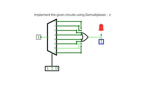 CircuitVerse Implement The Given Circuits Using Demultiplexer