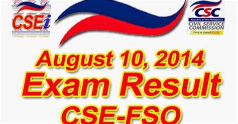 Civil Service Exam Ph August 10 2014 Exam Results On Cse Fso Or
