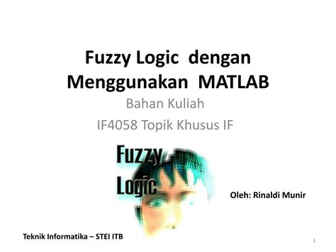 Ppt Fuzzy Logic Dengan Menggunakan Matlab Powerpoint Presentation