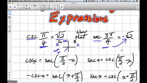Equivalent Trig Expressions Grade Advanced Functions Lesson YouTube