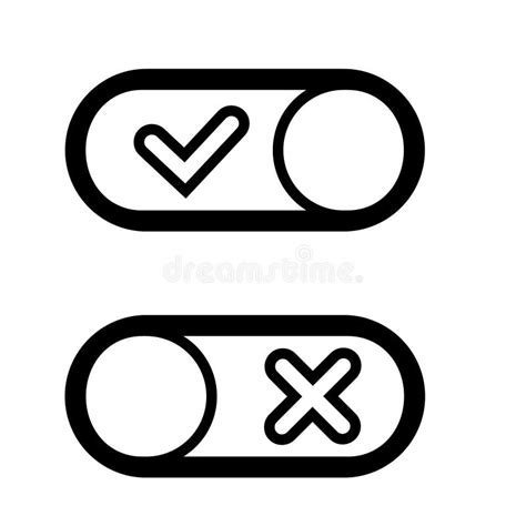 Toggle Button Switch Off Or Turn On Slider Icons For Vector Flat Web Ui Toggle Button Icon