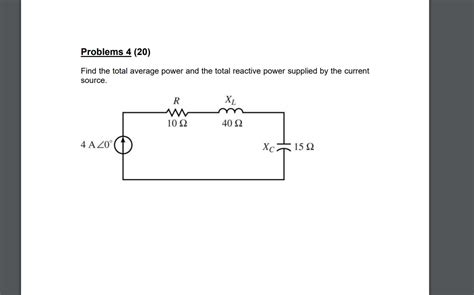 Solved Problems 4 20 Find The Total Average Power And The Chegg Com