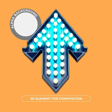 Premium Psd An Arrow With The Word Element In The Middle