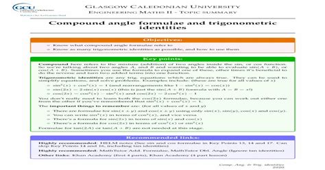 Pdf Compound Angle Formulae And Trigonometric Identities Dokumen Tips