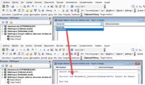 VBA Target Address Dirección Destino Automate Excel