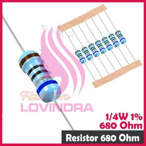 Jual Resistor 680 Ohm 1 4W 1 Metal Film 680ohm Shopee Indonesia