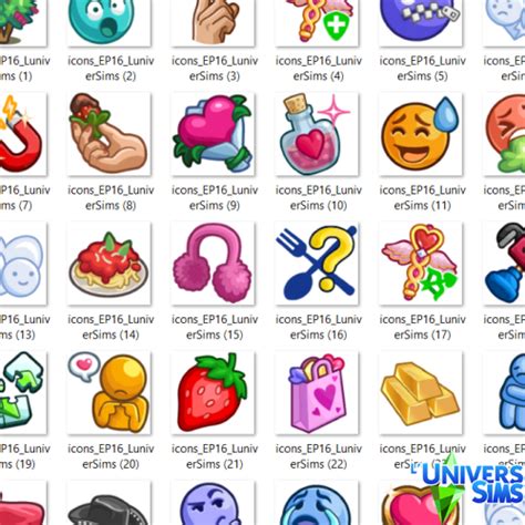 Sims 4 Amour Fou Lovestruck Ep 16 Icônes Du Pack Packs Icons