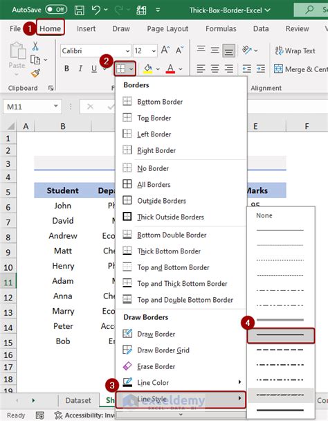 How To Add Thick Box Border In Excel 3 Quick Ways Exceldemy