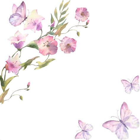 Premium Vector Watercolor Vector Pink Field Flowers Bouquet And