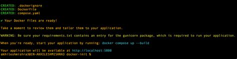 Using Docker Init To Write Dockerfile And Docker Compose Configs
