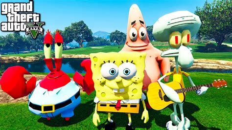 СПАНЧ БОБ И ПАТРИК В МИРЕ В ГТА 5 МОДЫ ОБЗОР МОДА В Gta 5 ИГРЫ ВИДЕО Mods Youtube