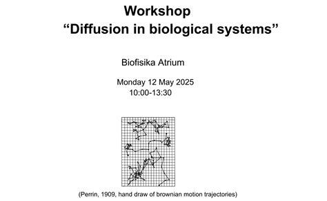 Workshop “diffusion In Biological Systems” Biofisika