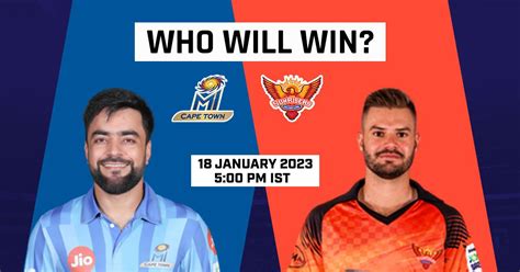 Sa20 2023 Mi Cape Town Vs Sunrisers Eastern Cape Win Prediction Score