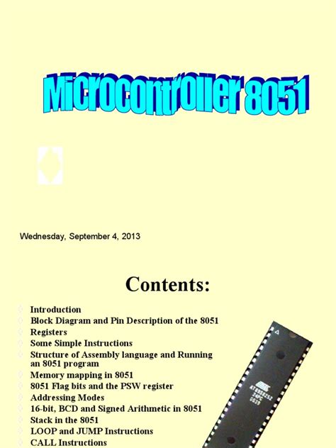 Microcontroller 8051 Instruction Set Pdf