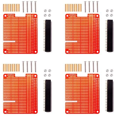 Gpio 브레이크 아웃 Diy 브레드 보드 Pcb 쉴드 레드 확장 보드 키트 라즈베리 파이 4 3 2 B A 호환 가능