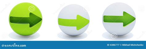 Green Arrows On Sphere Stock Illustration Illustration Of Right 4386777