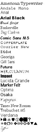 HTML Ref Reference Appendix D Fonts For Apple Macintosh Systems