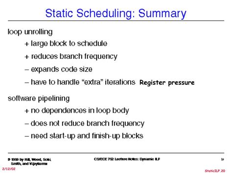 Ppt Static Ilp Static Compiler Based Scheduling Powerpoint Presentation Id3695556