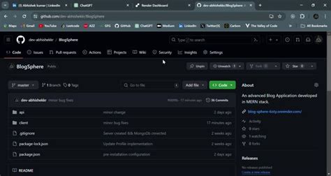 [video] abhishek kumar on linkedin mernstack tailwindcss flowbitereact blogapp webdevelopment…