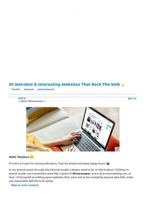50 Weirdest Websites To Explore Pdf Games And Activities