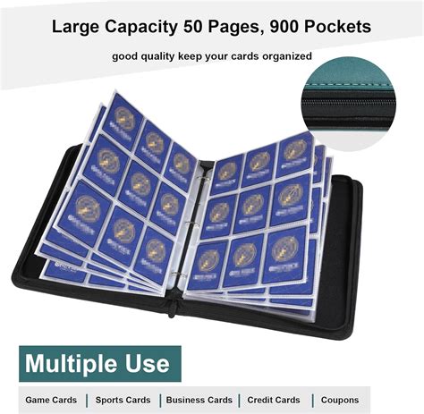 Paquete De 3 Carpetas De Tarjetas Intercambiables Impermeables Con 900