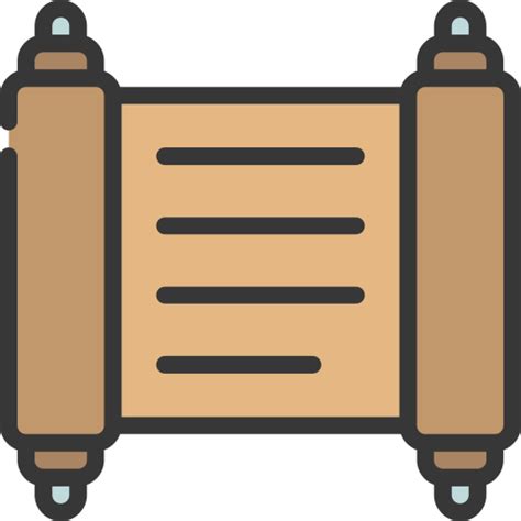 Ancient Scroll Juicy Fish Outline Icon