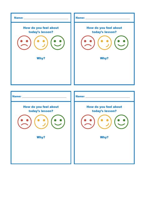 Exit Cards Pdf
