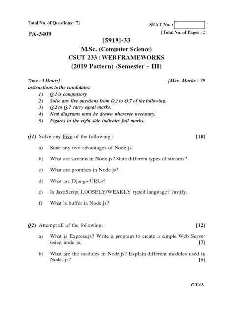 Final1 Msc Computer Science 2019 Pattern 32 33 Pdf Software Software Development
