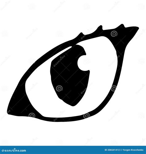 Cat`s Eyes Vector Silhouette Of A Cat`s Eyes Stock Vector