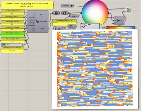Creating Random Pattern With Specific Sized Rectangles Grasshopper