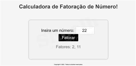 Calculadora De Fatoração De Número Feito Em Html Css E Javascript