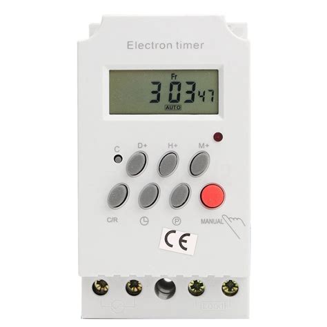 AC V A KG T II Electronic Timer Switch LCD Display Din Rail Digital Programmable Switch