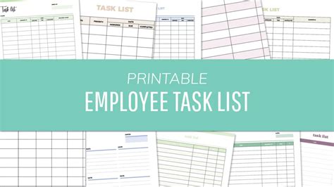 Employee Task List 16 Free Daily Task Trackers For Work Task Sheet